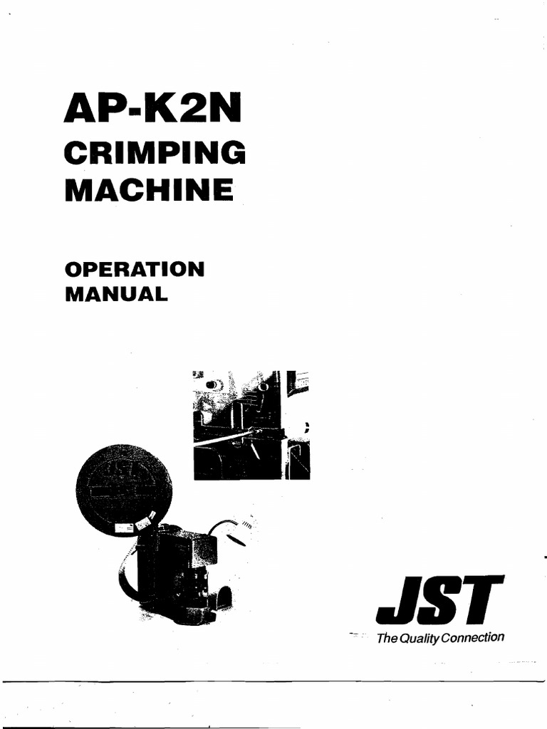 JST AP-k2n Press | PDF | Electrical Connector | Screw