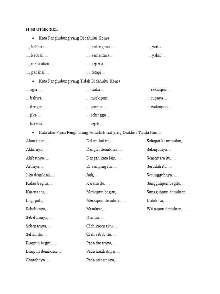 PBM H-30 Utbk 2021 Fauzan Al-Rasyid | PDF