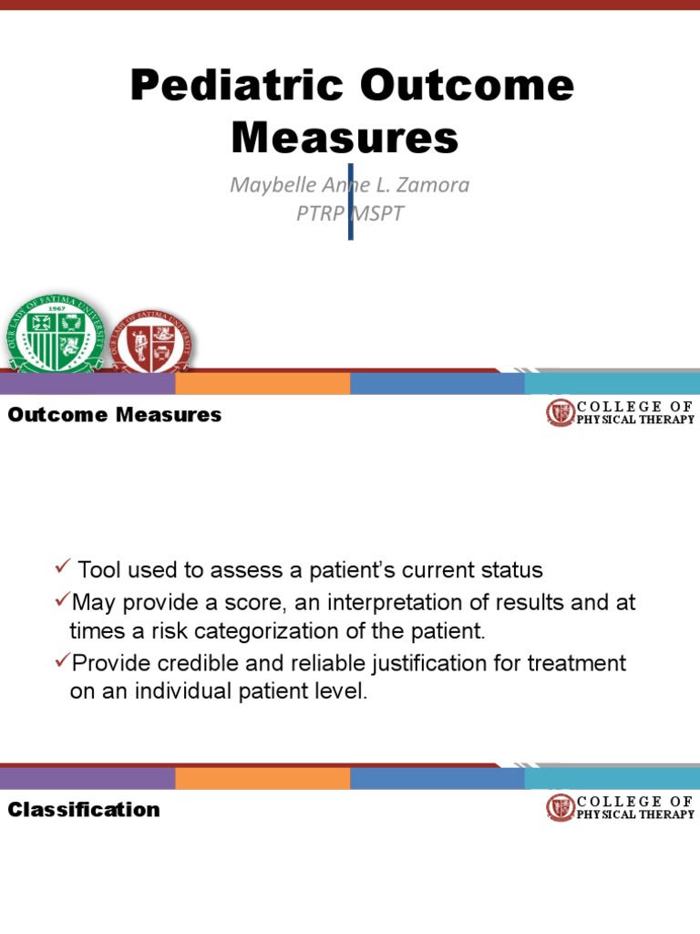Pediatric Outcome Measures | Download Free PDF | Cognitive Science ...