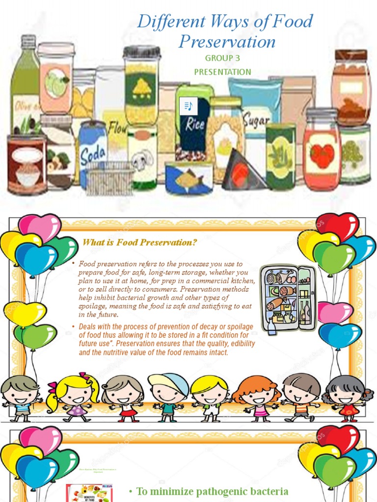 Different Ways of Food Preservation TLE Group 3 Presentation | PDF ...