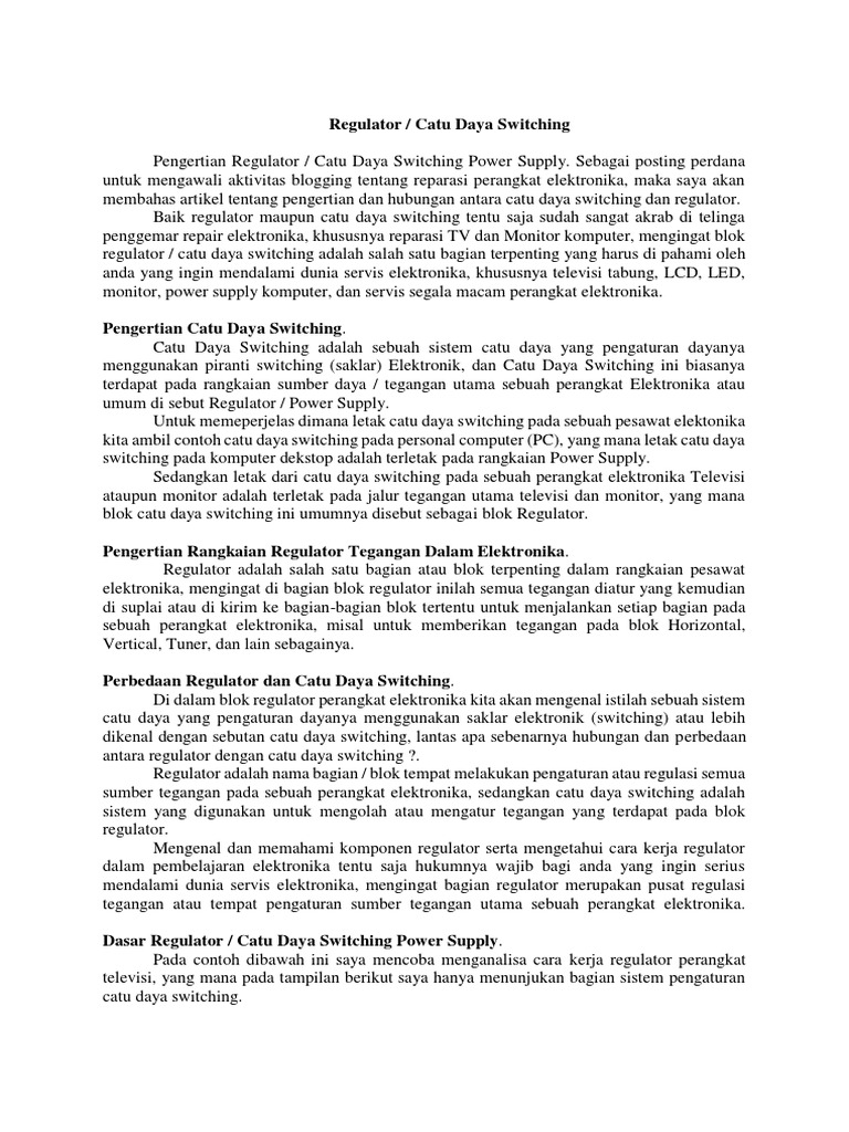 Regulator Switching | PDF