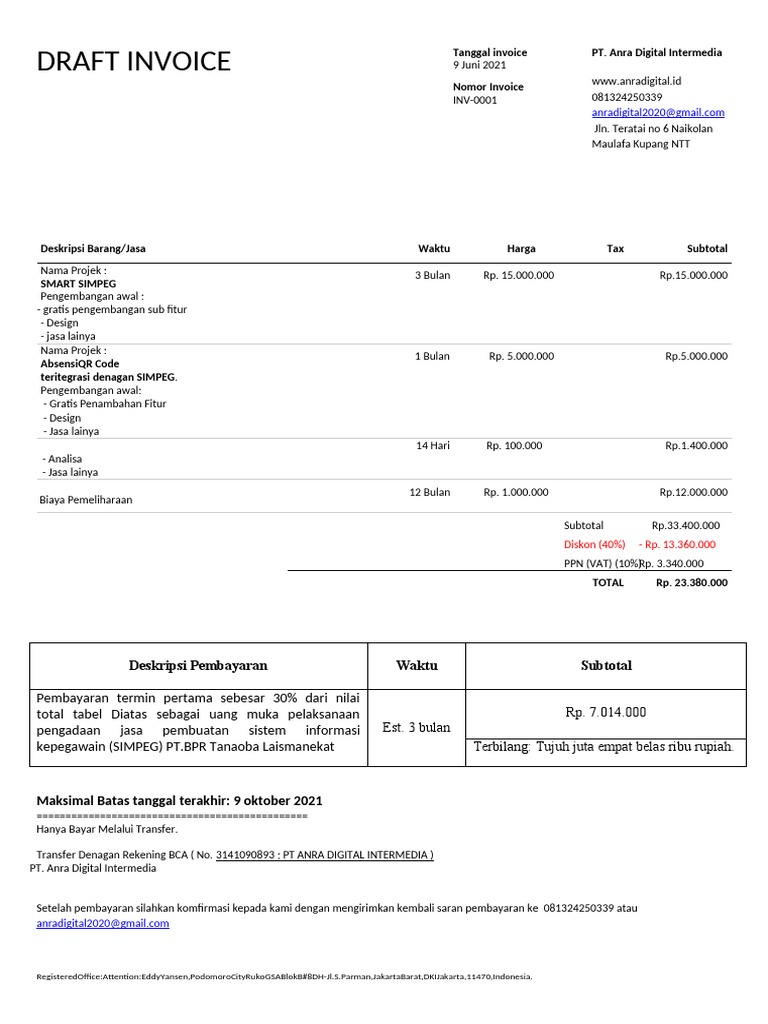 Invoice INV 0001 | PDF