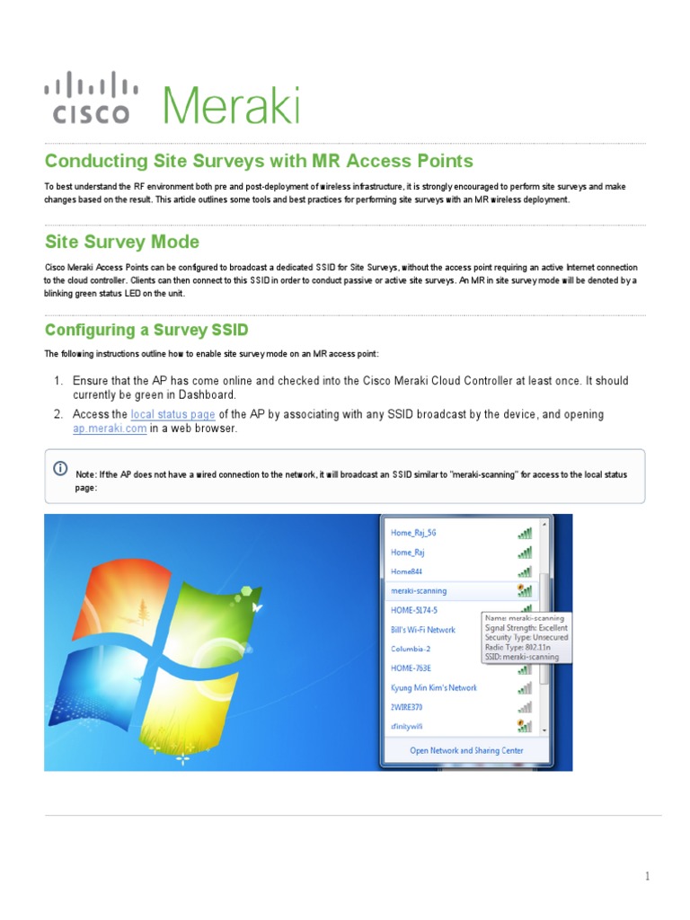 Conducting Effective Wireless Site Surveys Using Cisco Meraki MR Access ...