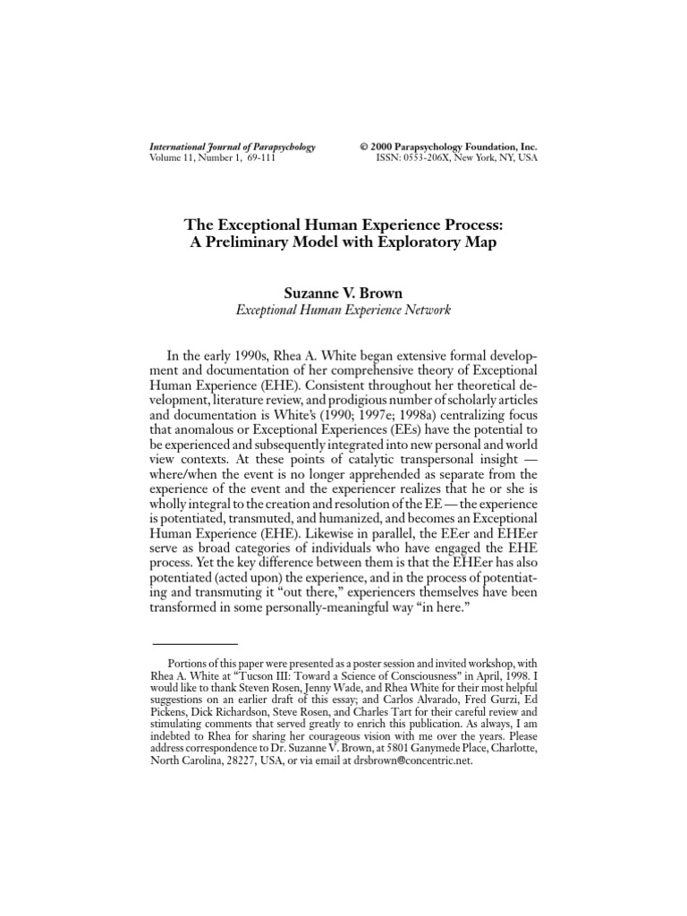 Human Experience Process | PDF | Self | Parapsychology