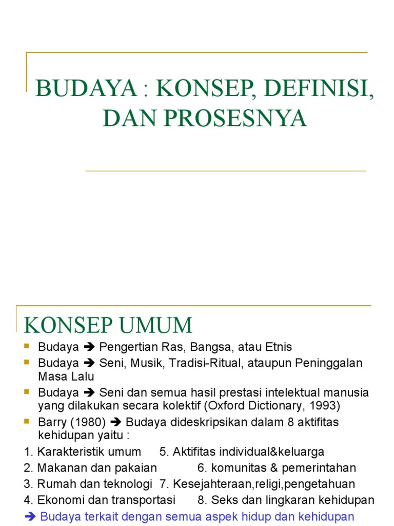 Definisi Budaya | PDF