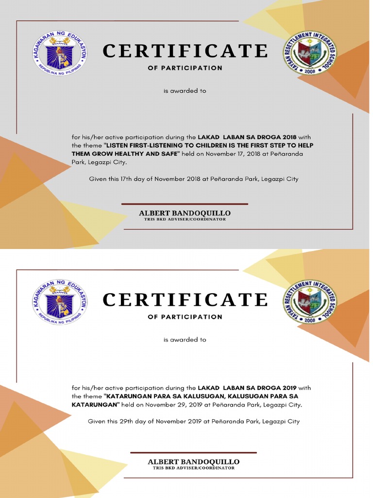 LAKAD LABAN SA DROGA 2K18 2K19 - Blankname | PDF