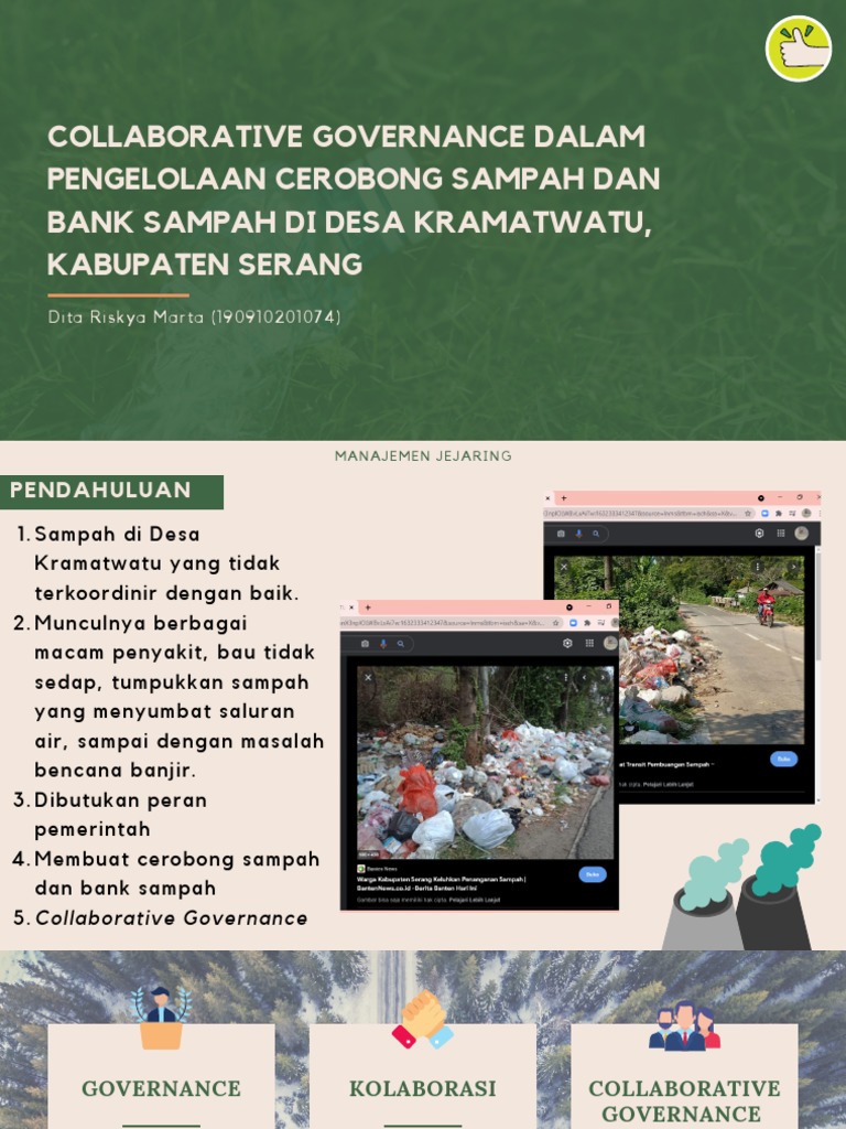 Collaborative Governance Dalam Pengelolaan Cerobong Sampah Dan Bank ...
