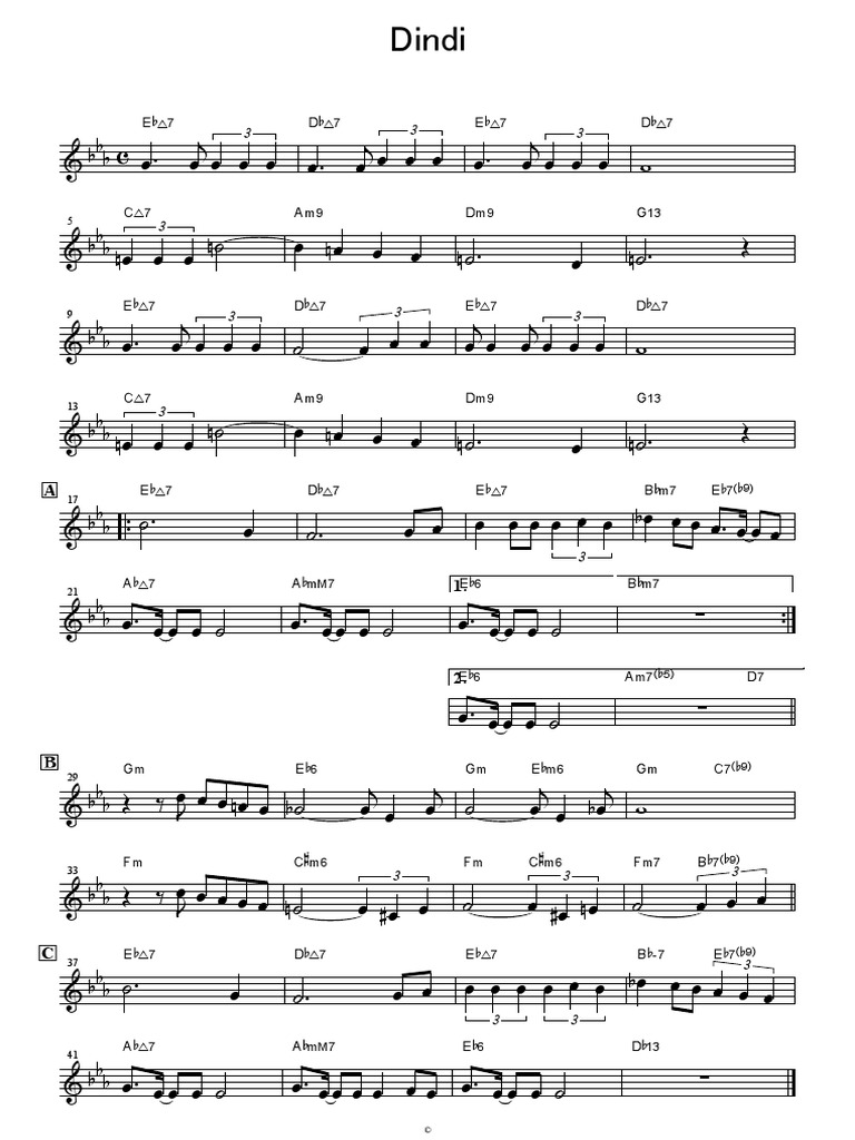 Dindi (Eb) | PDF