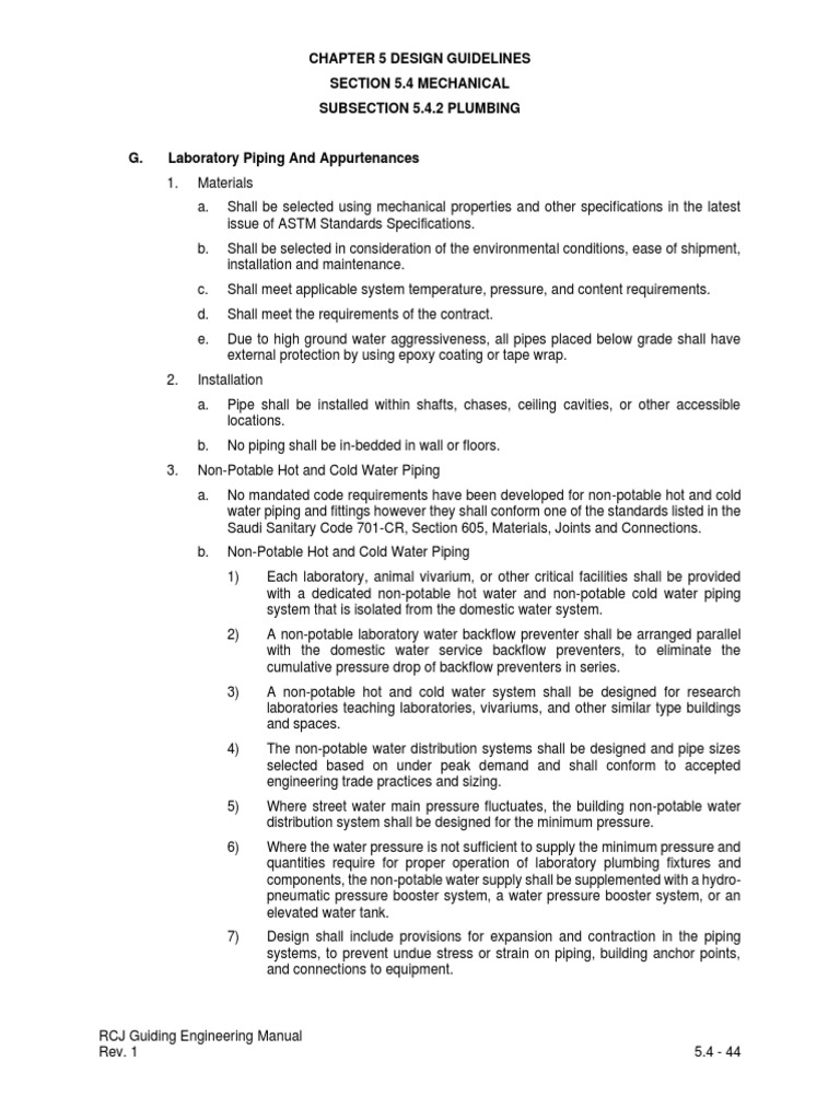 Chapter 5 Design Guidelines Section 5.4 Mechanical Subsection 5.4.2 ...