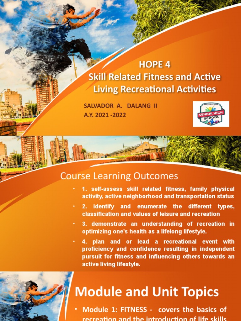 Skill-Related Fitness & Active Living Guide | PDF | Physical Fitness ...