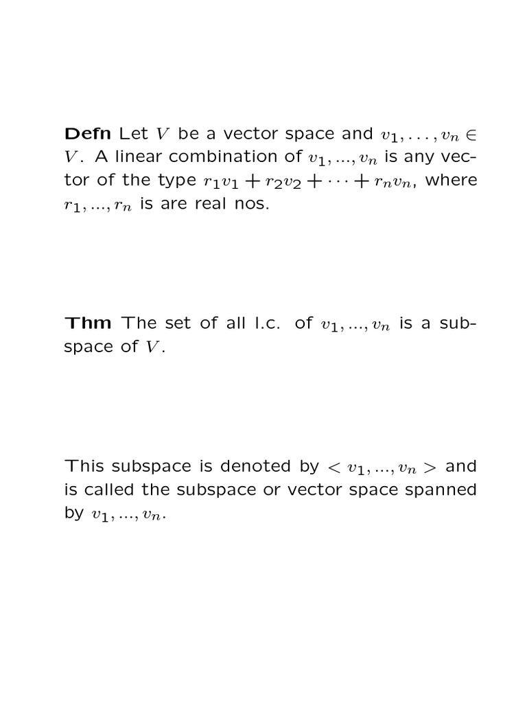 Chap 3 | PDF | Basis (Linear Algebra) | Vector Space