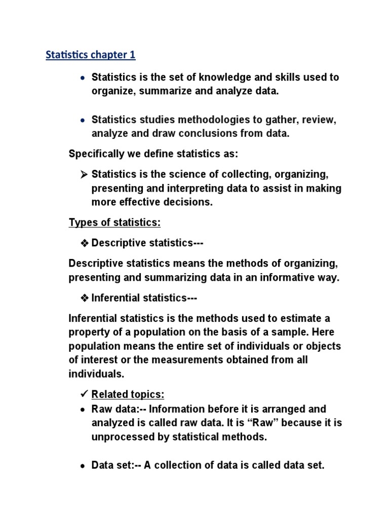 Statistics Chapter 1 | PDF | Finance & Money Management | Computers