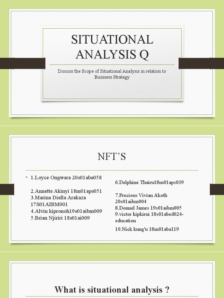 Situational Analysis | PDF | Swot Analysis | Business Economics