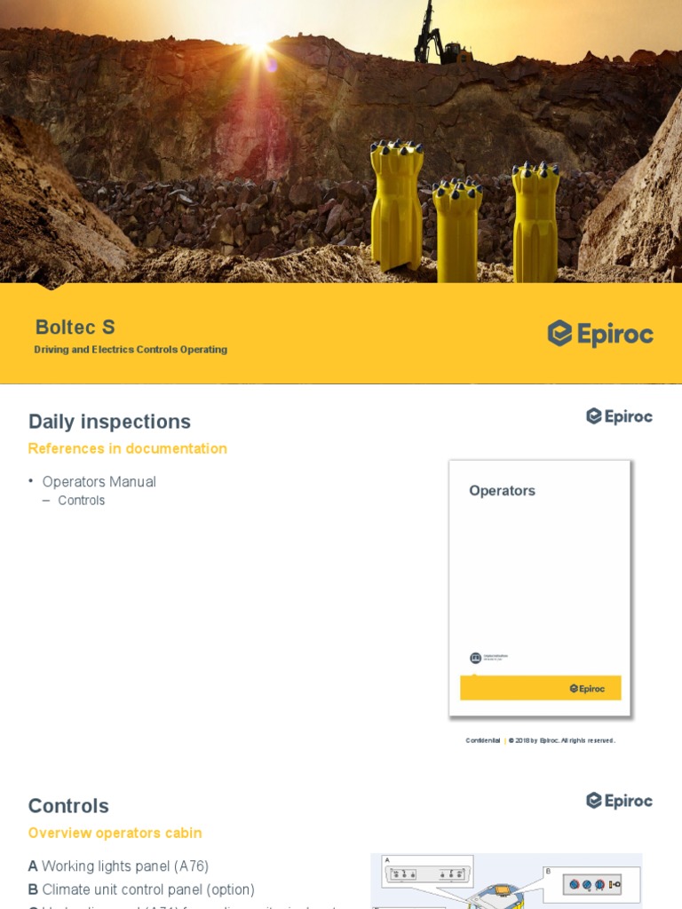 Boltec S: Driving and Electrics Controls Operating | PDF | Engines | Brake