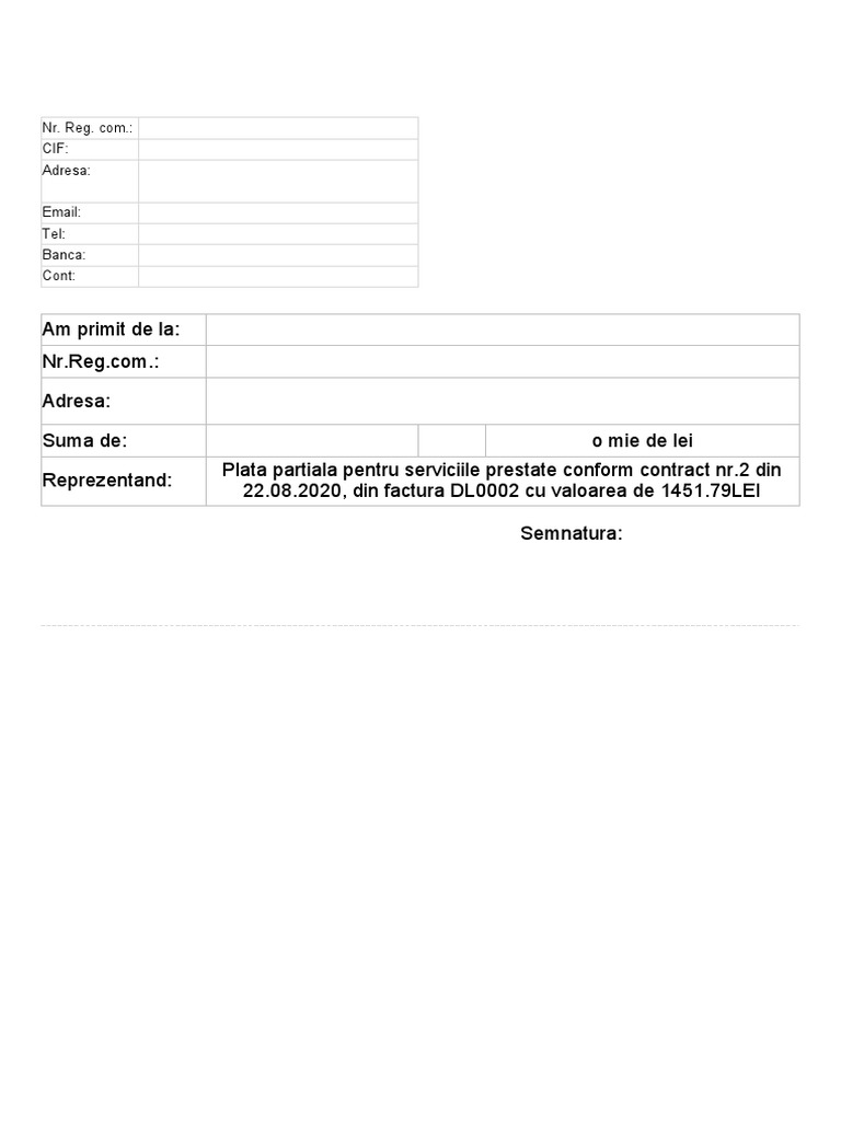 Chitanta Model SCRIBD | PDF