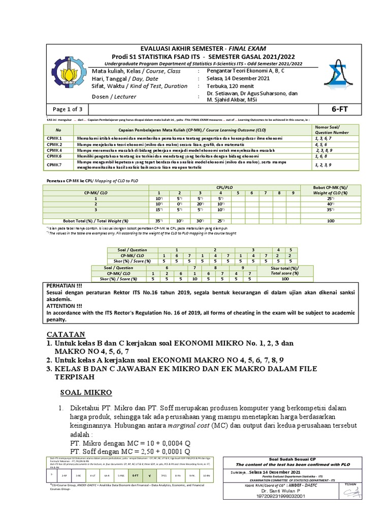 Soal EAS PTE 2020-2021 | PDF