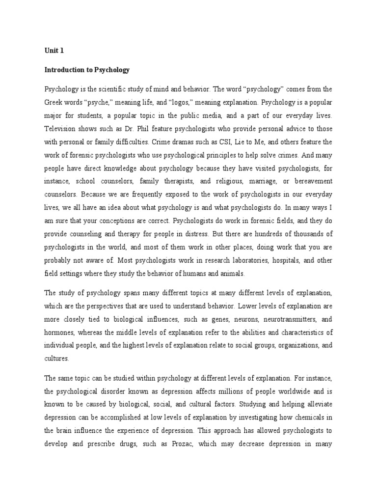 Intro to Psychology for Students | PDF | Perception | Psychology