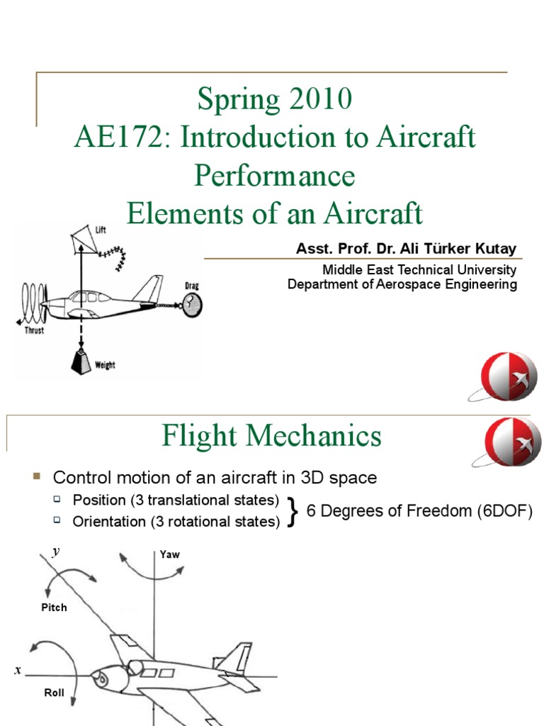 Spring 2010 AE172: Introduction To Aircraft Performance Elements of An ...