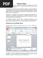 Partes Del Power Point | PDF | Ventana (informática) | Microsoft PowerPoint