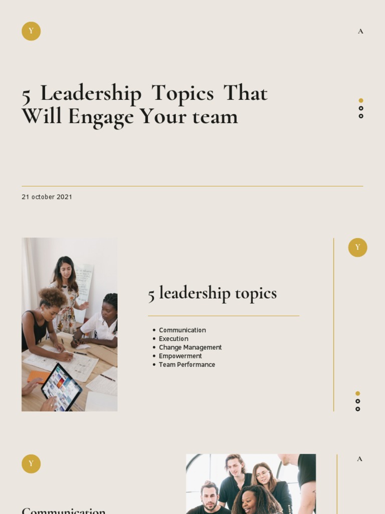 5 Leadership Topics That Will Engage Your Team | PDF | Career & Growth