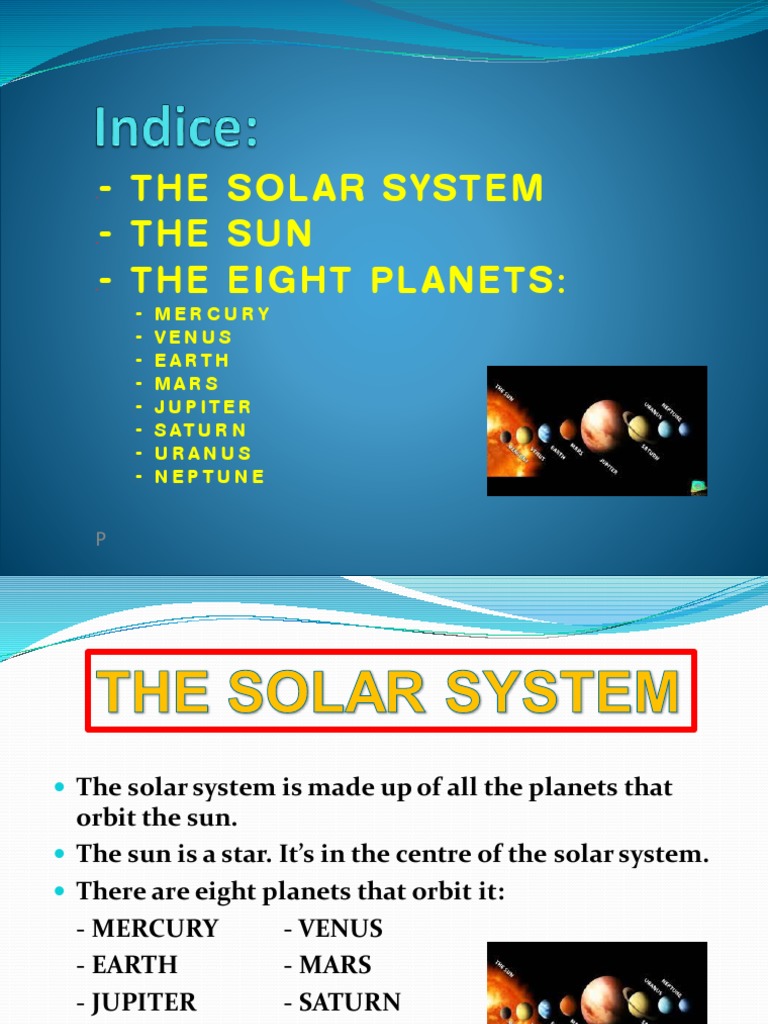 The 8 Planets of the Solar System | PDF | Planets | Solar System