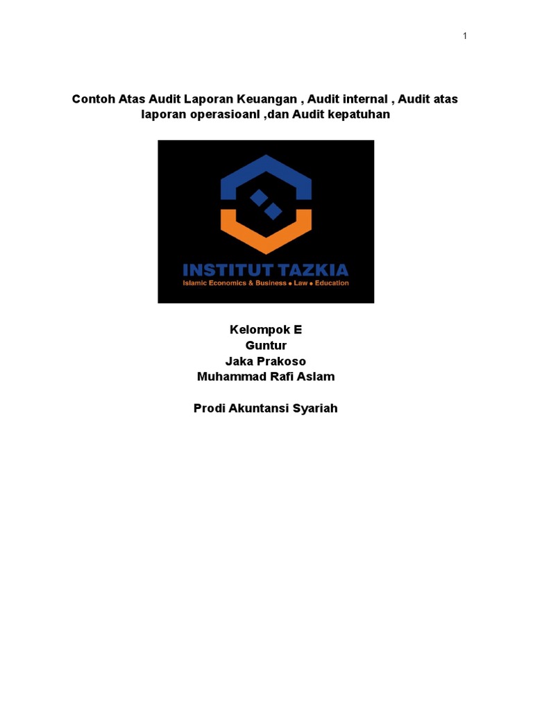 Tugas Kelompok - Week 1 - Audit 1 | PDF