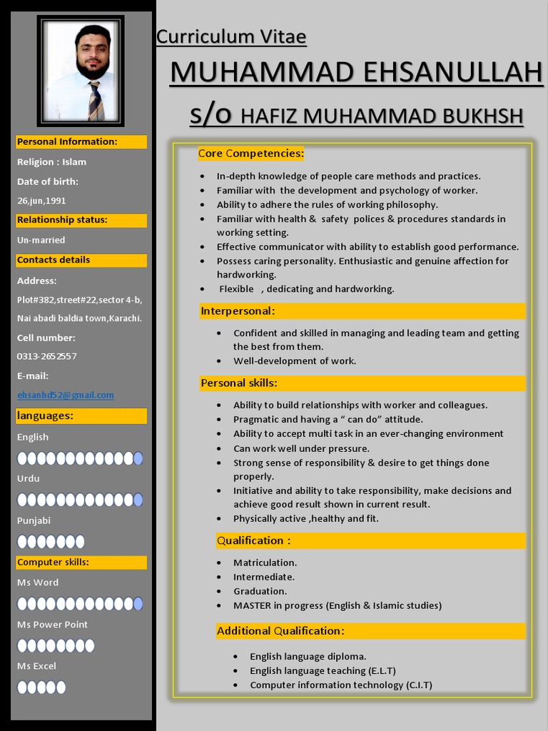 Muhammad Ehsanullah S/o | PDF | Teachers | Quick Books