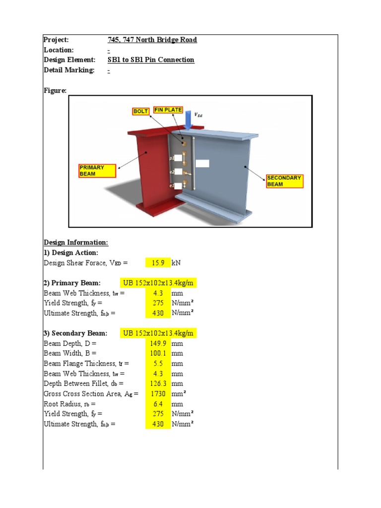 Beam To Beam Connection (Shear Only) - 2 Row | PDF | Buckling | Beam ...