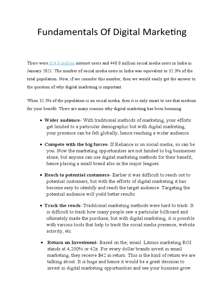 Fundamentals of Digital Marketing | PDF | Search Engine Optimization ...