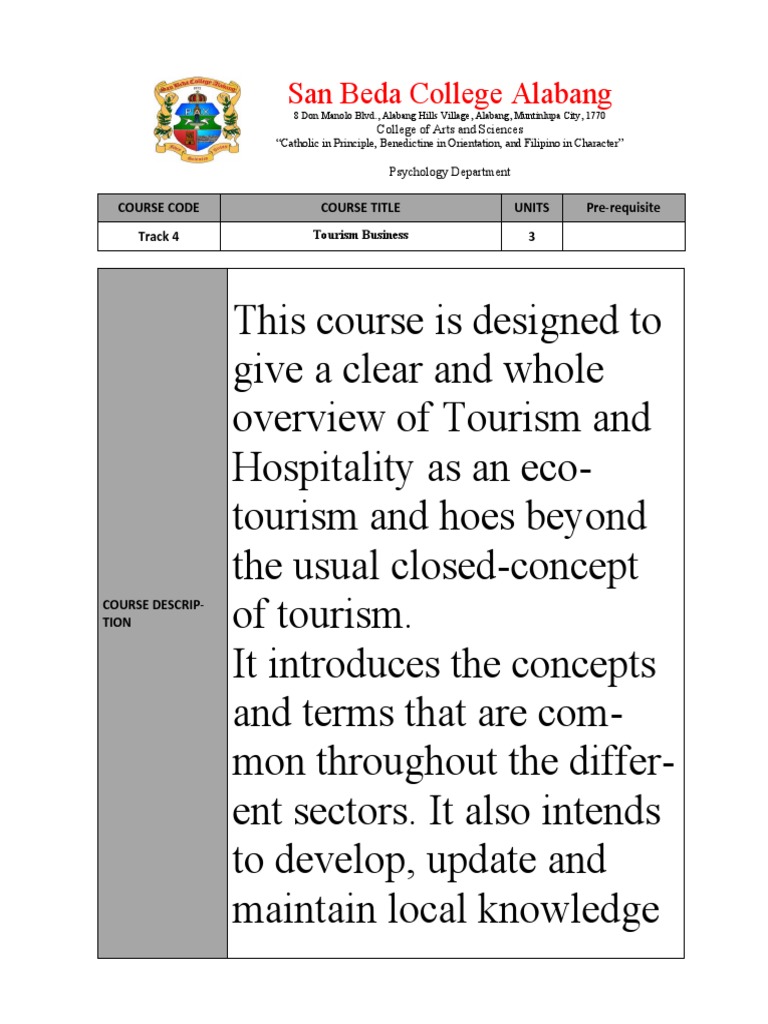 San Beda College Alabang: Course Code Course Title Units Pre-Requisite ...