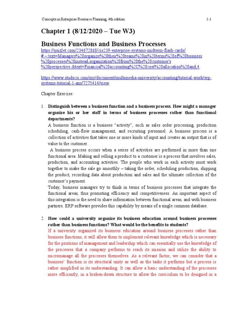 ERP Tutorial 2 | PDF | Enterprise Resource Planning | Business Process