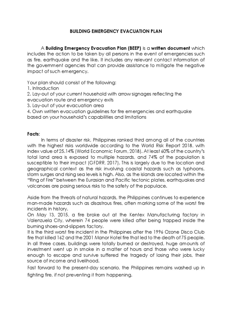 Building Emergency Evacuation Plan | PDF | Emergency Evacuation | Emergency
