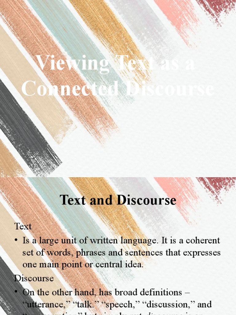 Understanding Text And Discourse Essentials Pdf Writers Writing