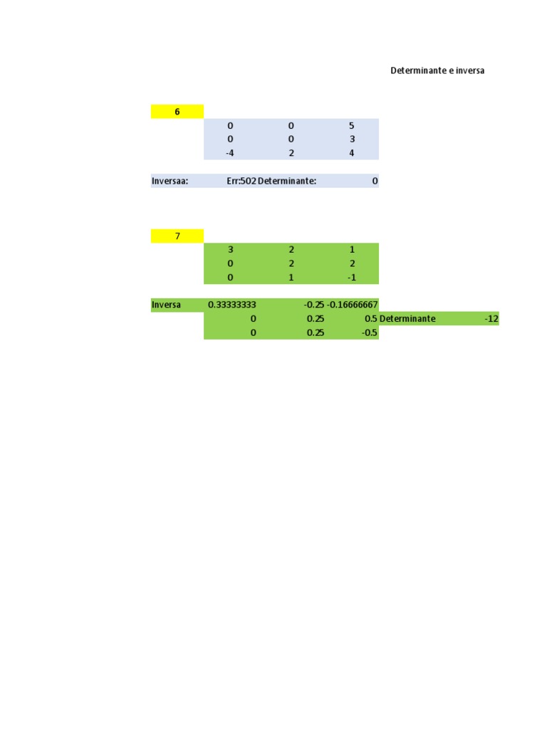 Determinante e Inversa | PDF