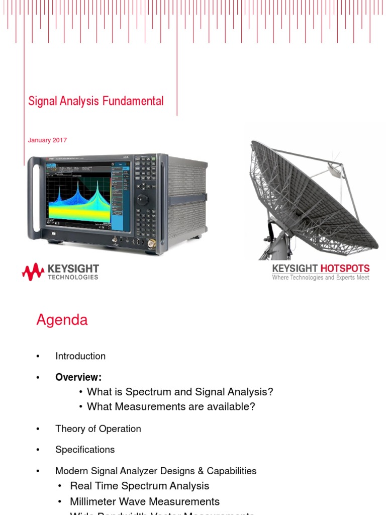 Topic 1 - Signal Spectrum Analysis Fundamentals, Keysight | PDF ...