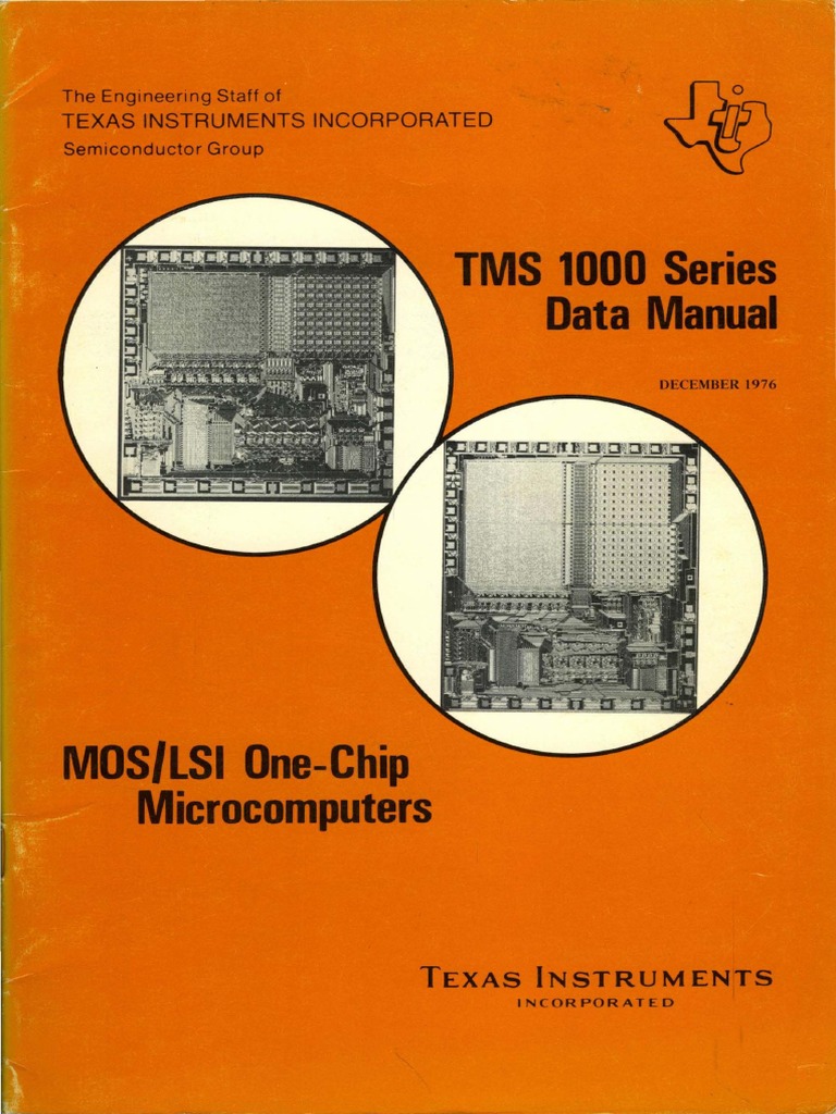 TMS 1000 Series Data Manual Dec76 | PDF | Input/Output | Read Only Memory
