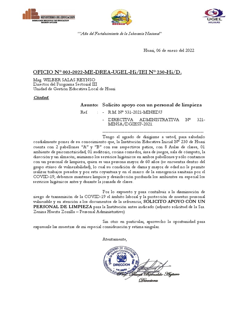 Oficio #003-2022 | PDF