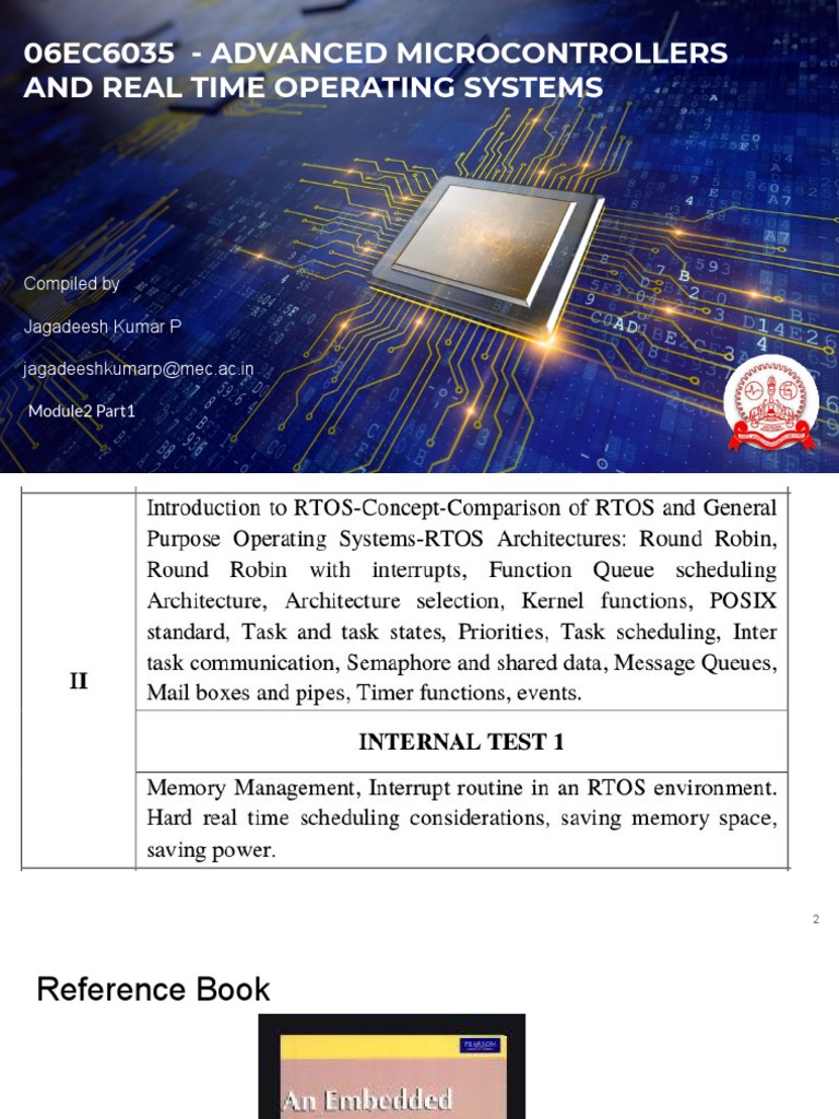 06ec6035 - Advanced Microcontrollers and Real Time Operating Systems | Download Free PDF ...