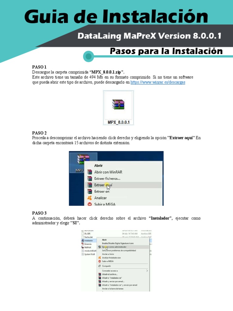 Guia Instalacion Maprex 8001 | PDF