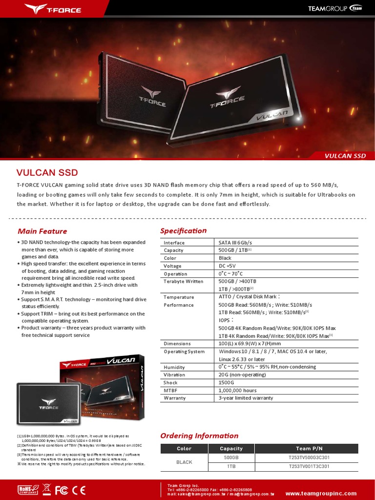 TF Vulcan SSD Manual (EN) | PDF