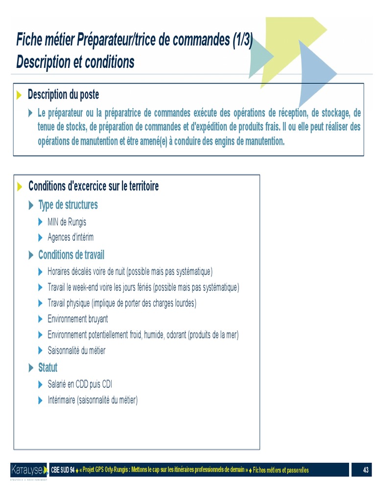 Fiche Préparateur de Commande Et Passerelle de Bagagiste | Descargar ...