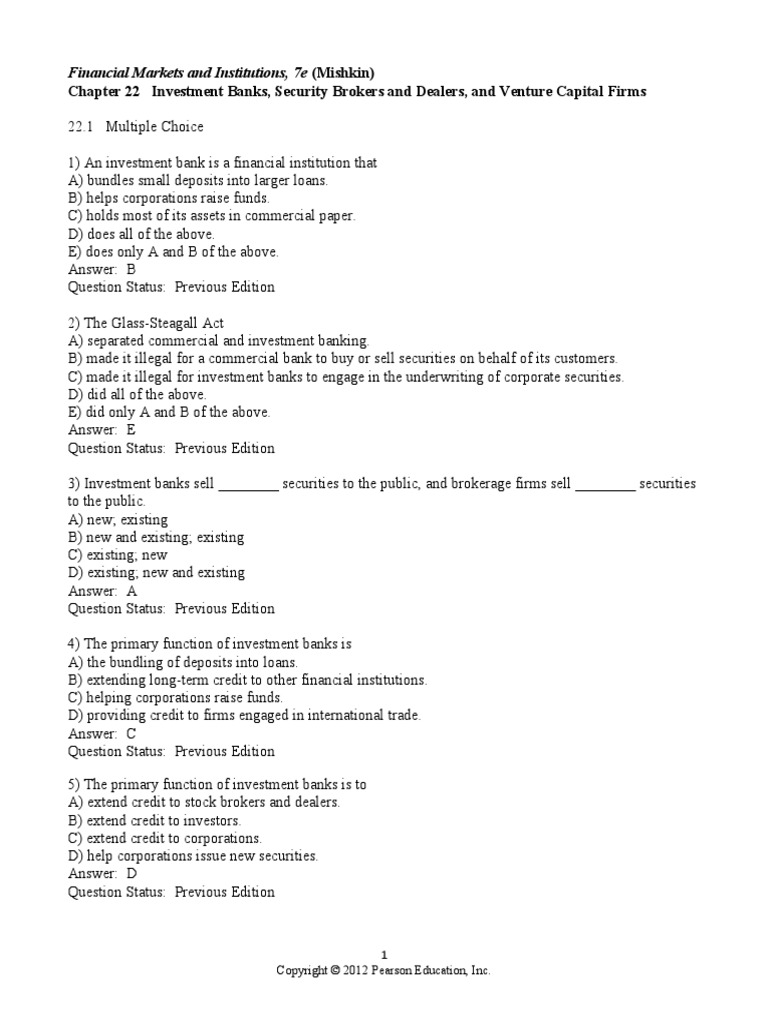 Chapter 22 | PDF | Investment Banking | Securities (Finance)