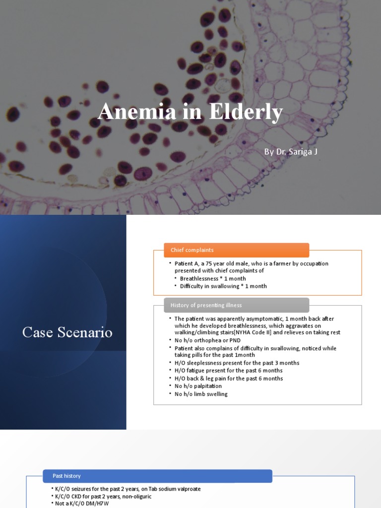 2021-11-26 Anemia in Elderly v0.6 | PDF | Anemia | Health Sciences