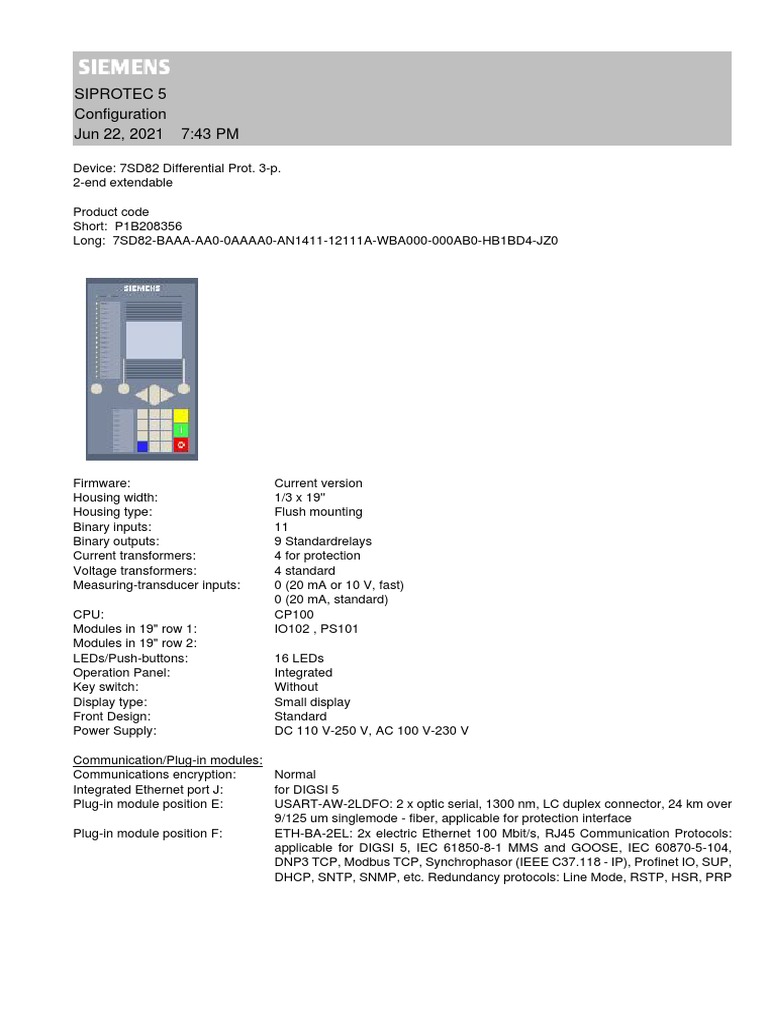 Conf 7SD82 P1B208356 | PDF | Computing | Networking Standards