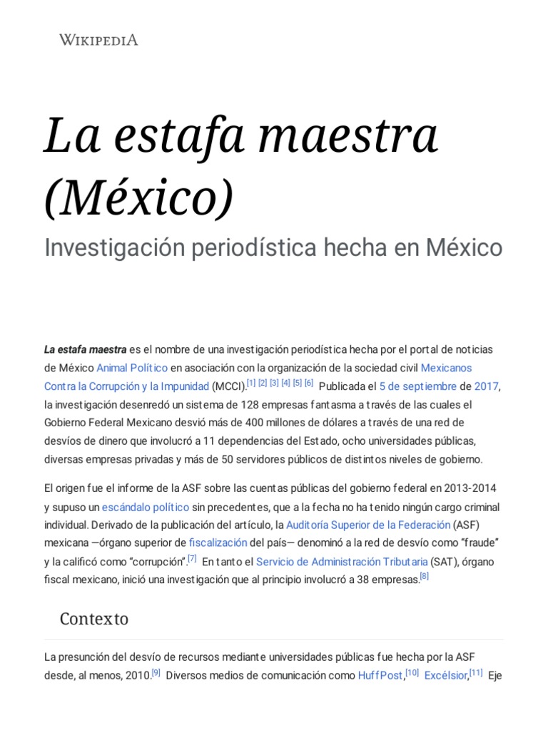 La Estafa Maestra en México: Investigación | PDF | México | Gobierno