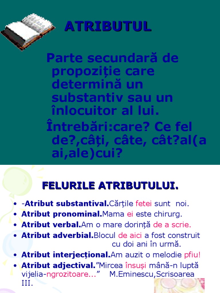 Atributul Clasa A V-A | PDF