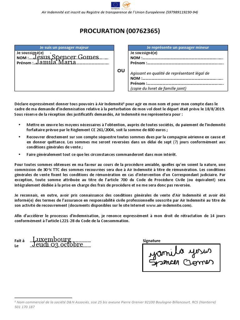 Procuration (00762365) | PDF | Justice | Crime et violence