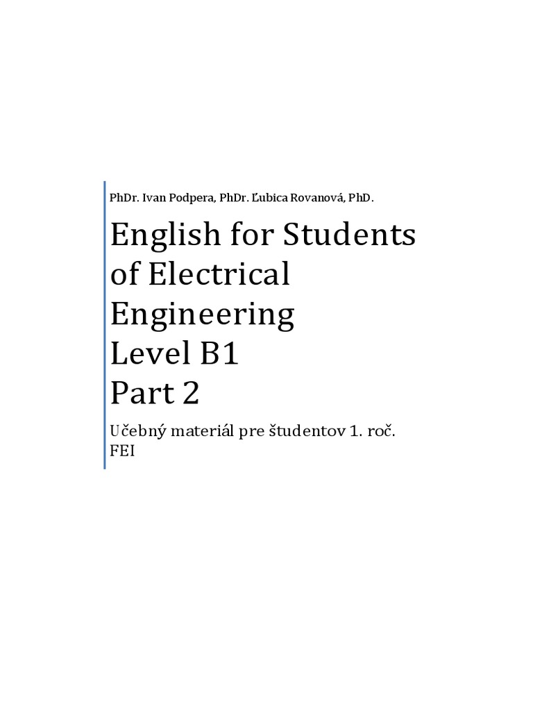 English for Electrical Engineering B1 | PDF | Mobile Phones | Telephone