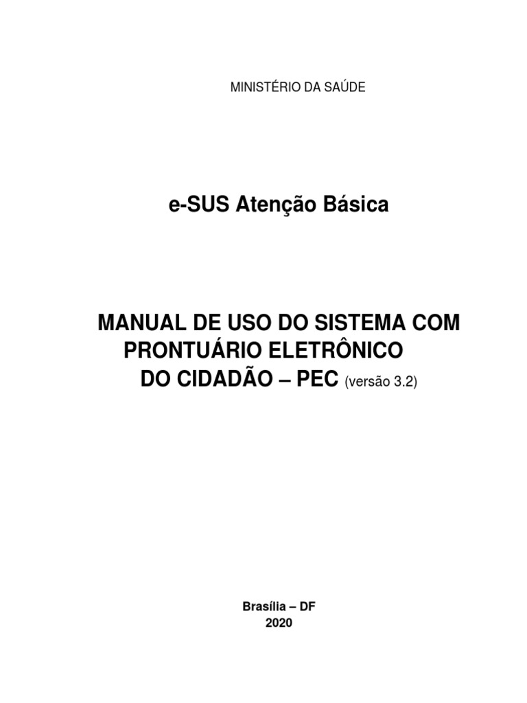 Manual Pec 3 2 | PDF | Prontuário eletrônico | Família