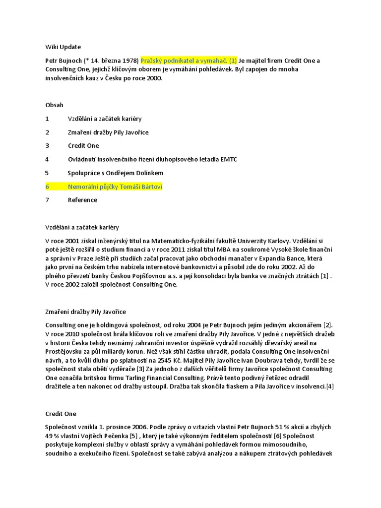 Wiki Petr - Bujnoch | PDF